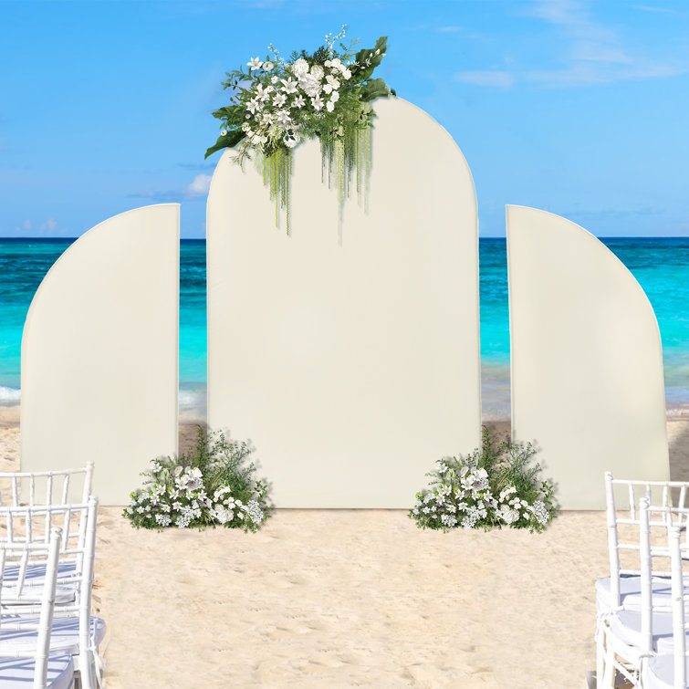 YaoTown 3 Piece Metal Arch Wedding Backdrop Stand Set | Wayfair