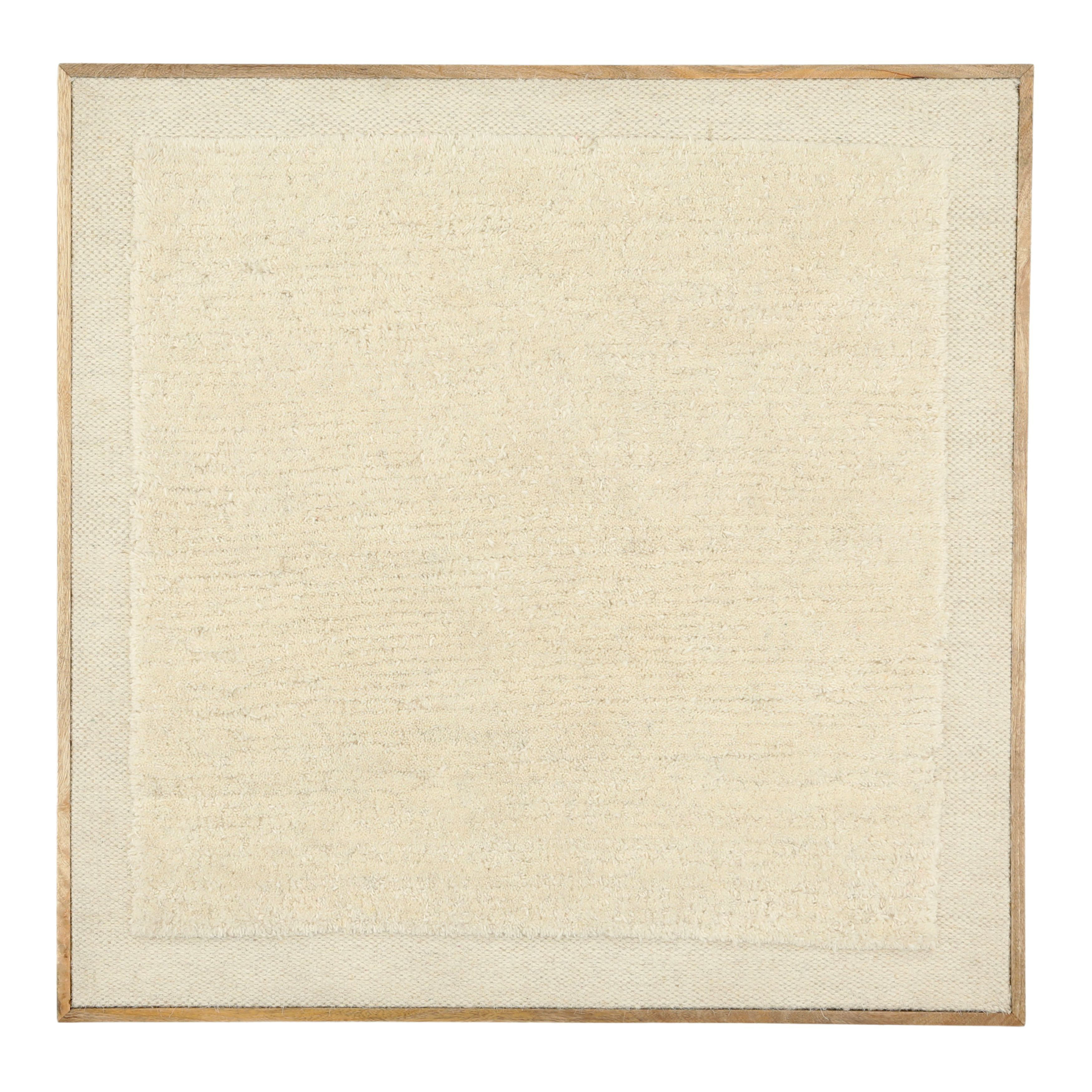 Hokku Designs Cesar Woven Wool Rug Wall Art with Natural Hardwood Frame ...