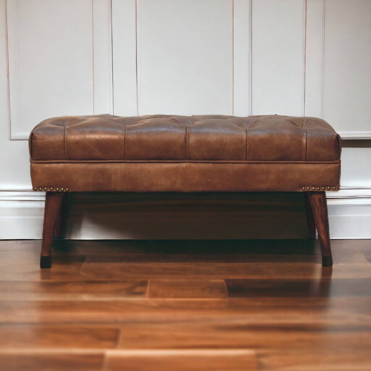 Wildon Home® Alekzandra Genuine Leather Bench | Wayfair