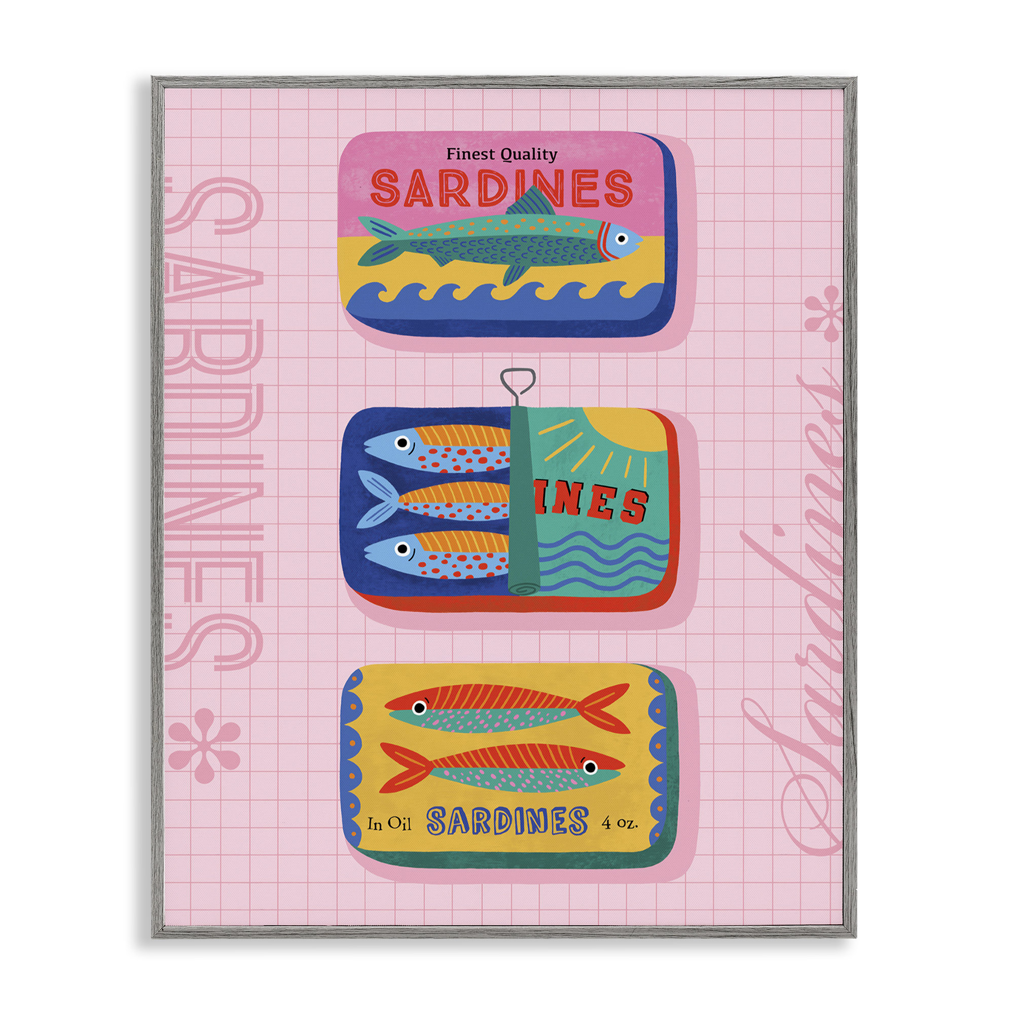 Dakota Fields Bright Sardine Can Designs Giclee Art by Nina Seven | Wayfair