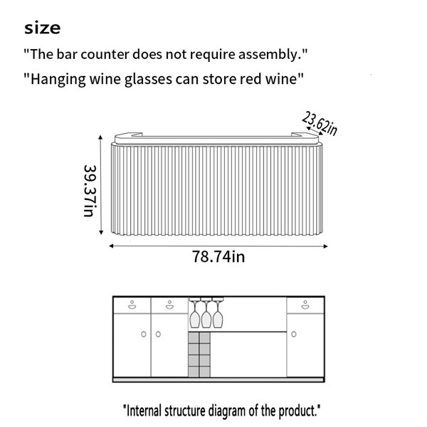 LKIWXAQ RECEPTION DESK Vintage Style Bar Counter | Wayfair