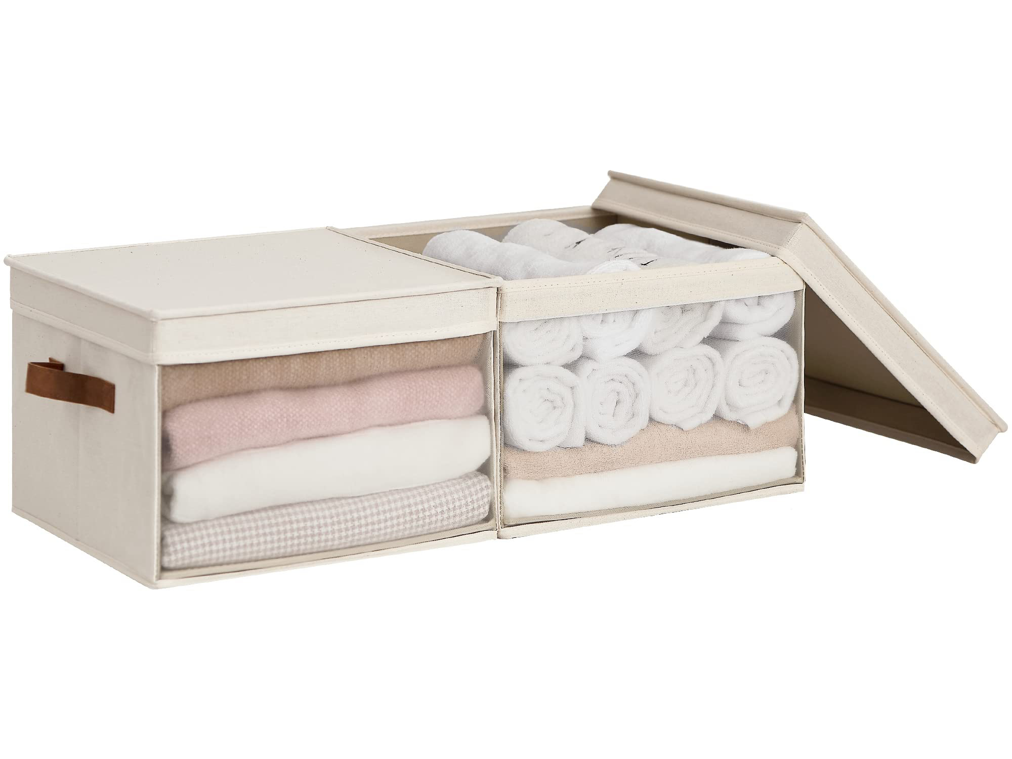 Latitude Run® Storage Bins With Lids And Clear Window, Storage Basket ...