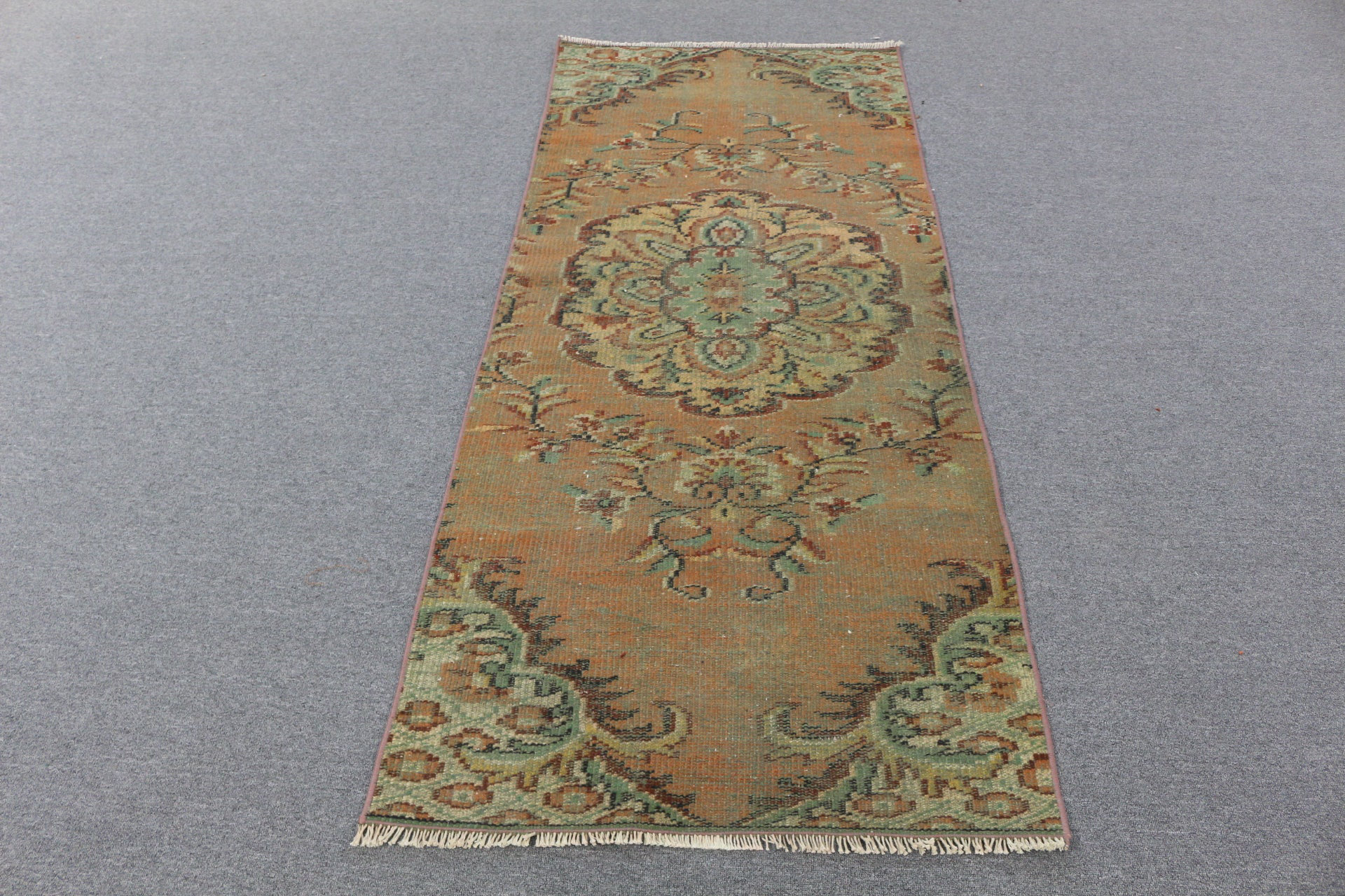 Canora Grey Antique Green Rug For Your Bedroom Made With Turkish Wool ...