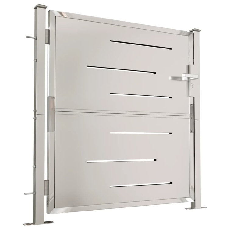 Dakota Fields Allyne 254cm H x 254cm W Silver Metal Gate | Wayfair.co.uk