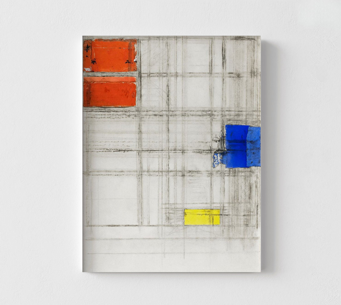 WeFrameArt Study For A Composition By Piet Mondrian Painting, Framed ...