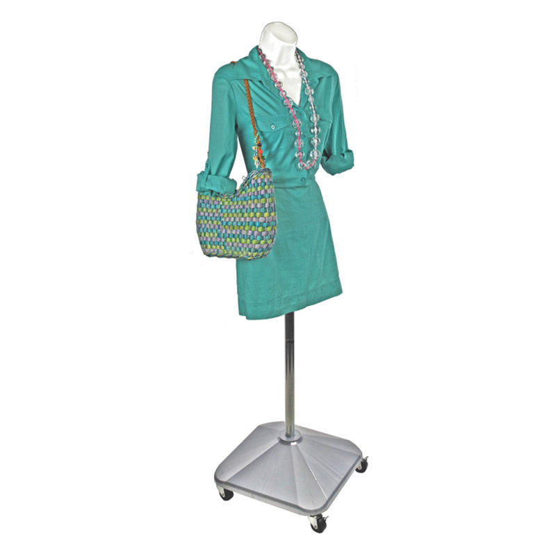 Azar Displays White Plastic Female Bust on Wheeled Plastic Base | Wayfair