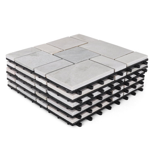 3rd Street Inn 12" x 12" Stone Interlocking Deck Tile & Reviews | Wayfair