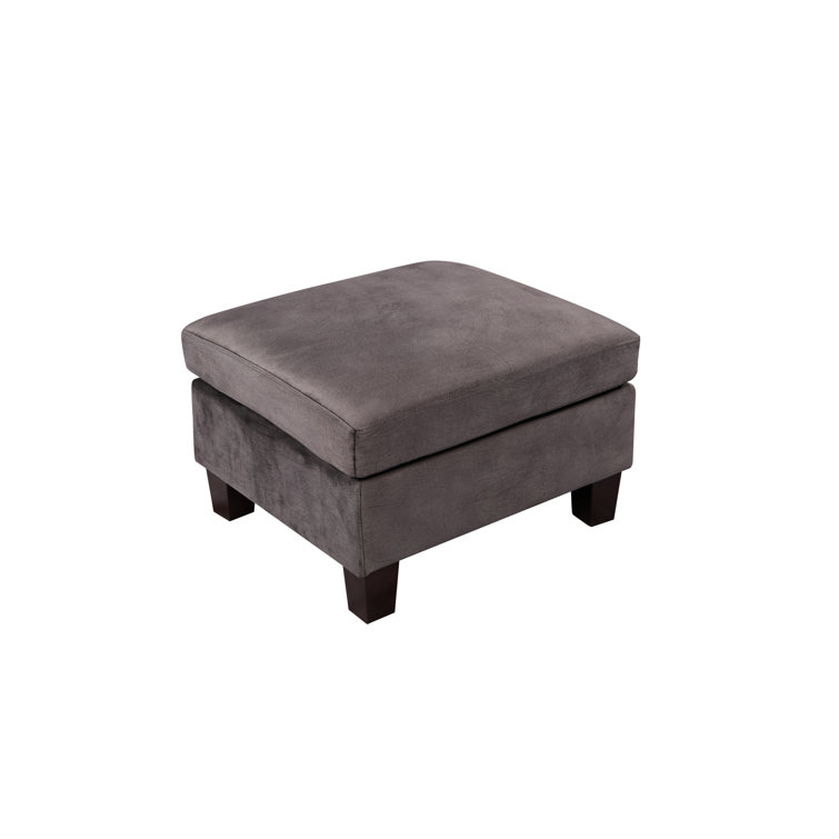 Fairmont Park Athanas 59" Velvet Square Footstool Ottoman | Wayfair.co.uk