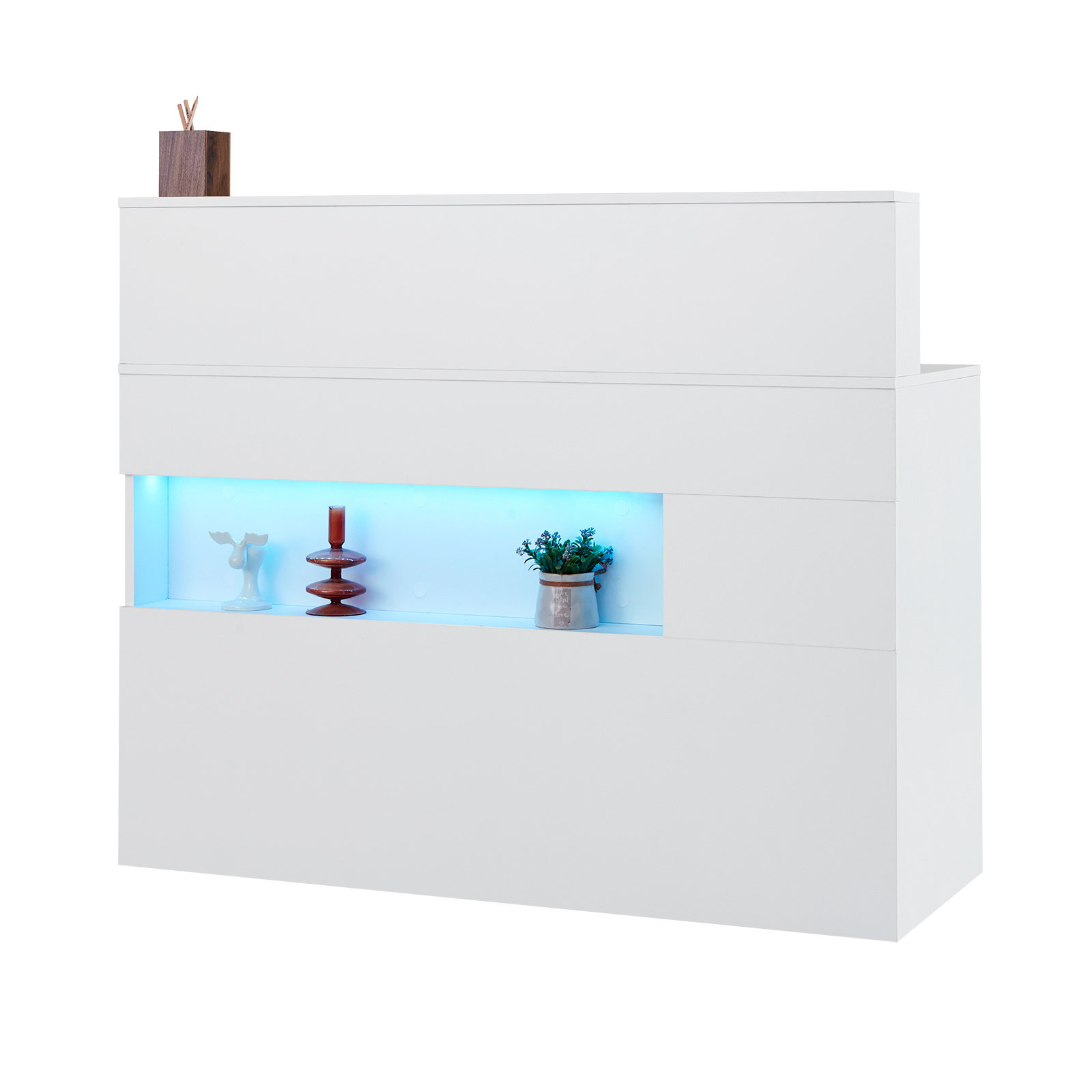 Wrought Studio Reception Desk Rectangular Front Counter Table 47.24 in ...