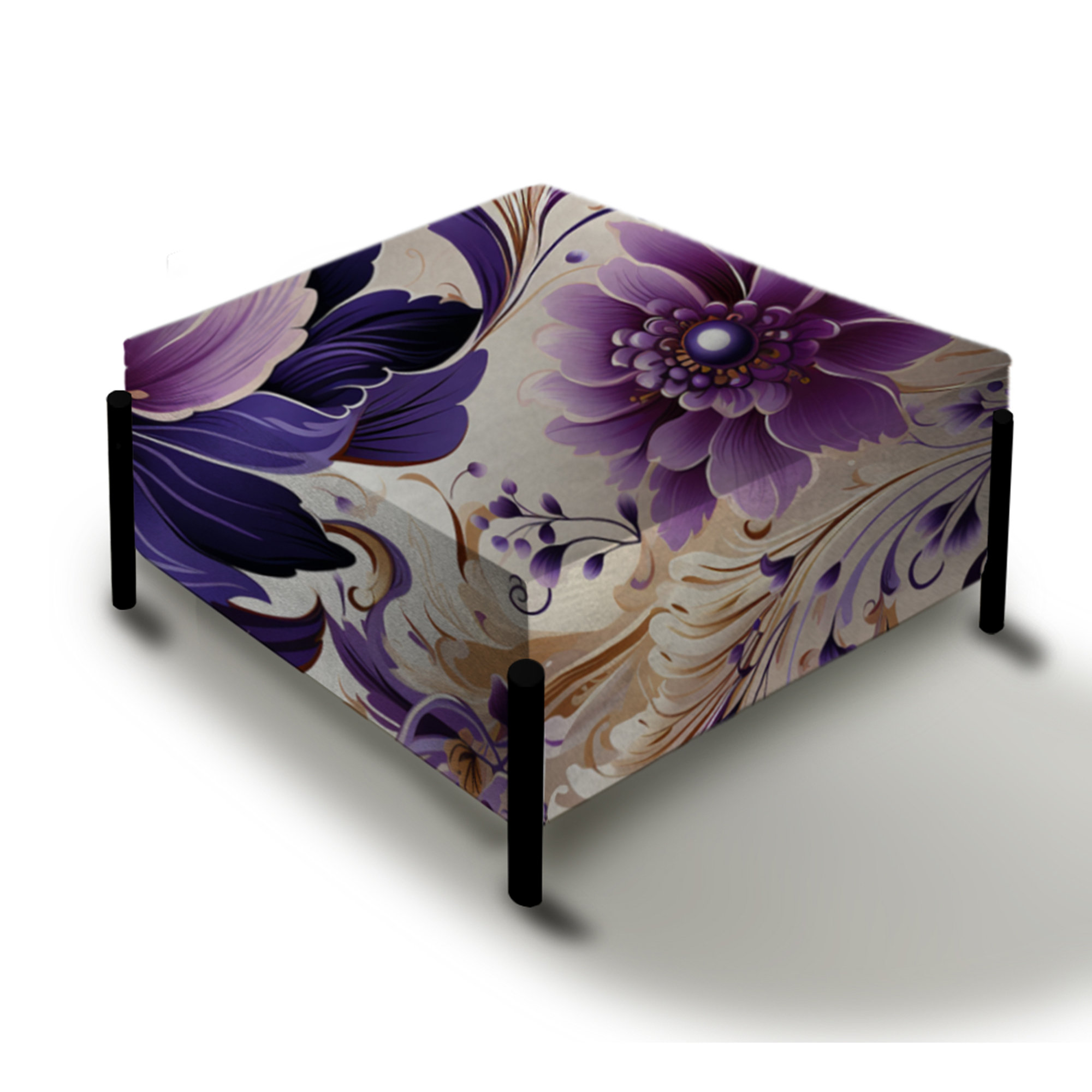 Design Art Purple Lavender Persian Paisleys - Paisley Large Square ...