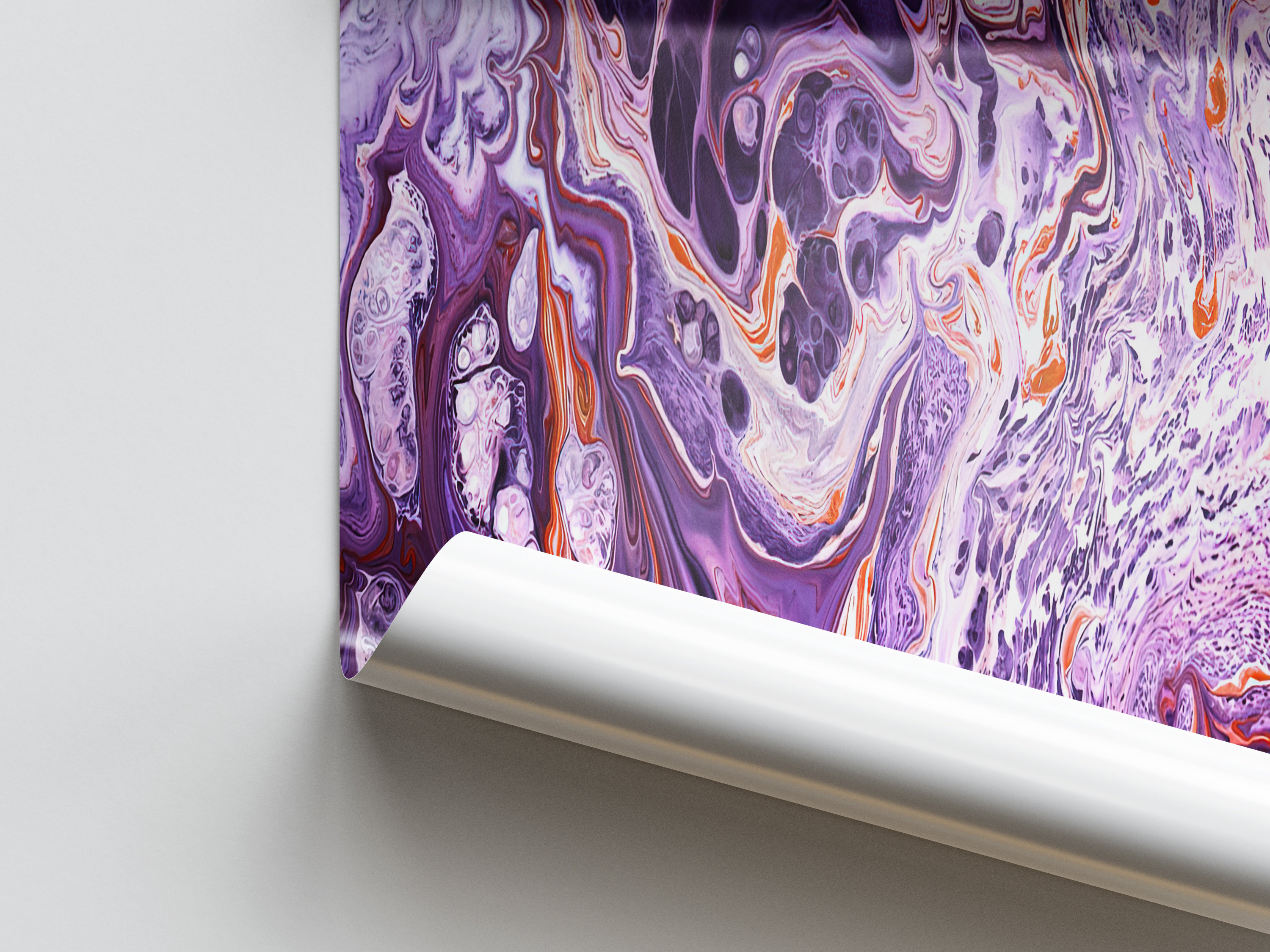 Wade Logan® Purple Alcohol Ink Art, Contemporary Canvas, Marble Canvas ...