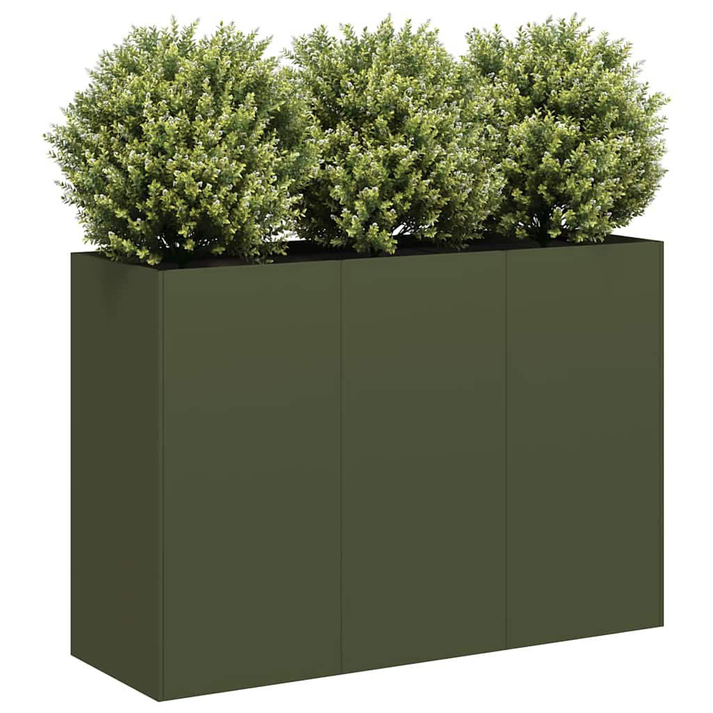 Latitude Run® Planter White Cold-Rolled Steel Large Durable Planter ...