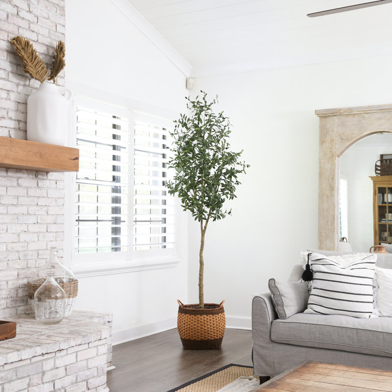 Primrue 96'' Faux Olive Tree Tree in Pot | Wayfair