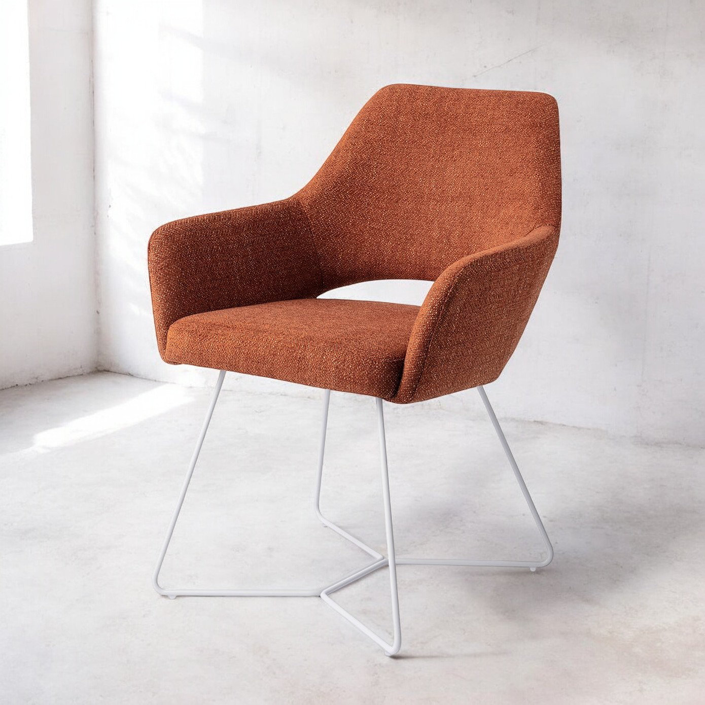 17 Stories Askar Yanai Pigeon Dining Chair - Beehive White | Wayfair.co.uk