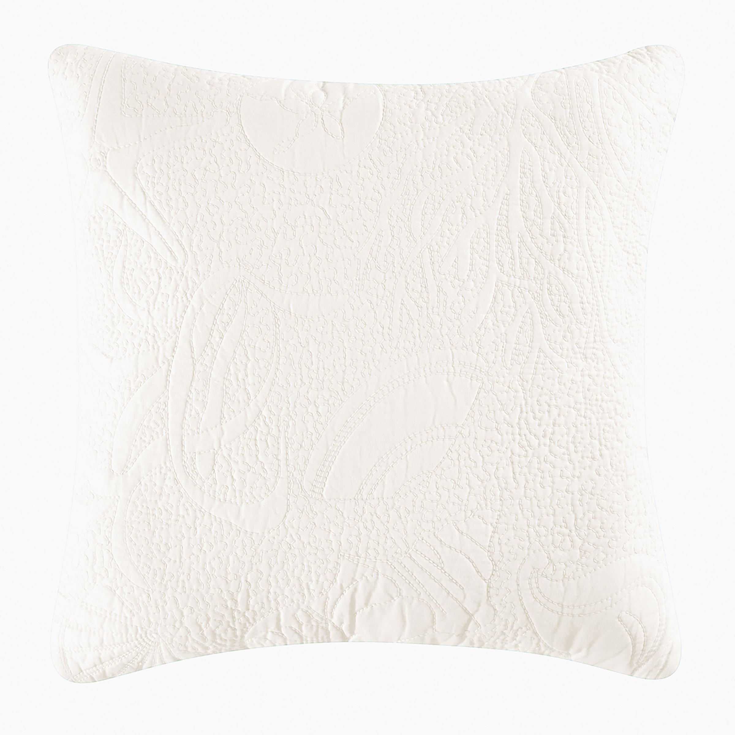 C&F Home Oasis White Shell Matelasse Cotton Euro Sham & Reviews | Wayfair