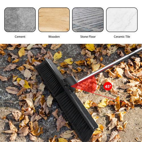 TOPMART 24.8 Inch Industrial Broom Set | Wayfair