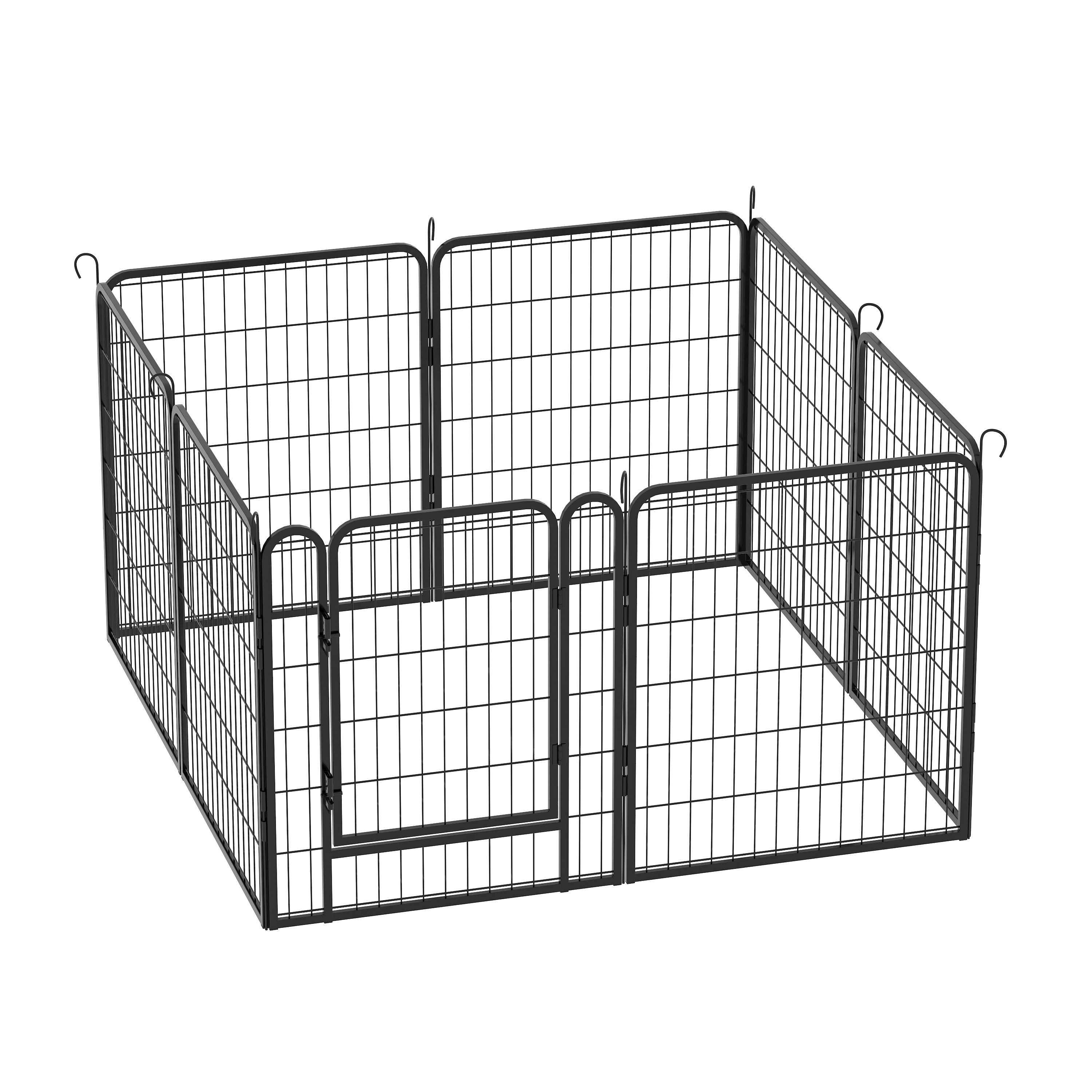 Nieex 8 Panel Metal Kennel Exercise Pen with Door - Wayfair Canada