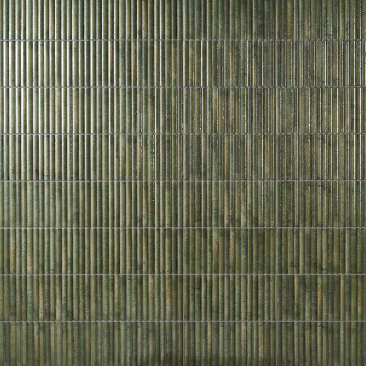 Bond Tile Canu 5.9 In. x 11.81 In. Polished Fluted Ceramic Subway Wall ...