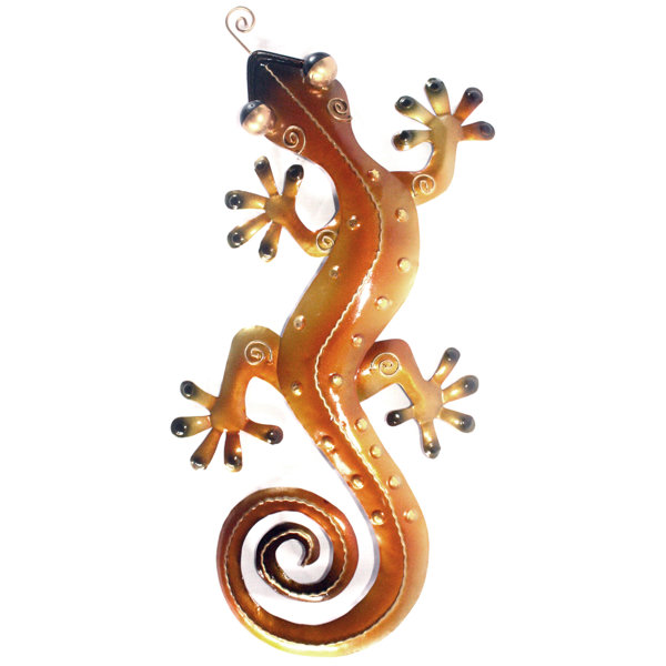 Bungalow Rose Iron Gecko Wall Décor & Reviews | Wayfair