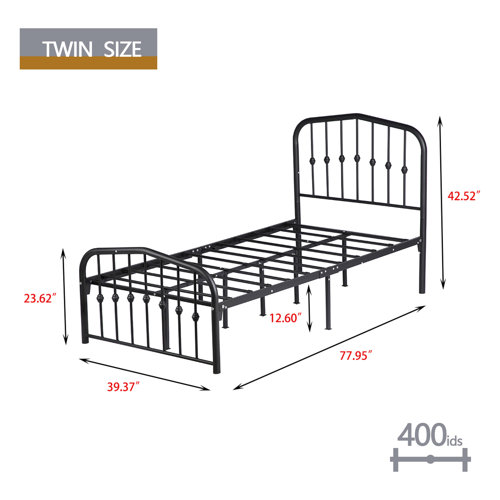 Red Barrel Studio® Aalderk Metal Bed & Reviews | Wayfair