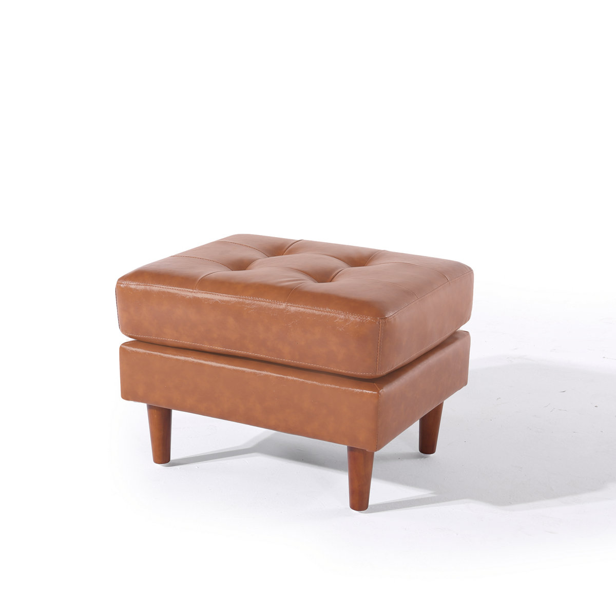 17 Stories Atrakchi Leather Ottoman | Wayfair