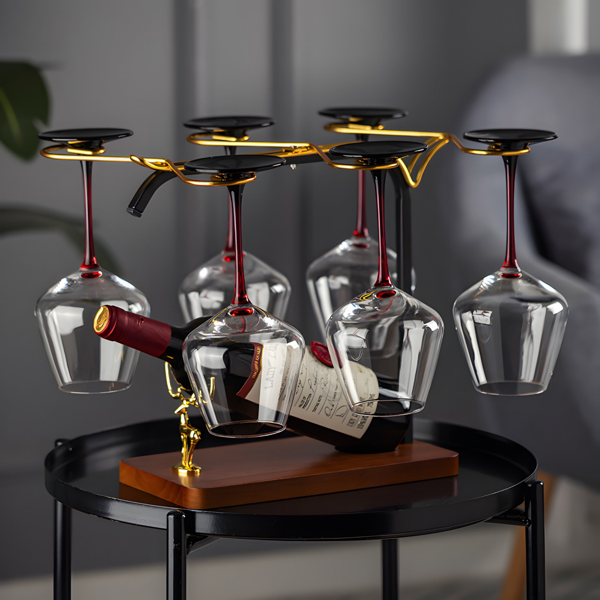 Mercer41 Light Luxury High-End Red Wine Cup Holder Set - Including 6 ...