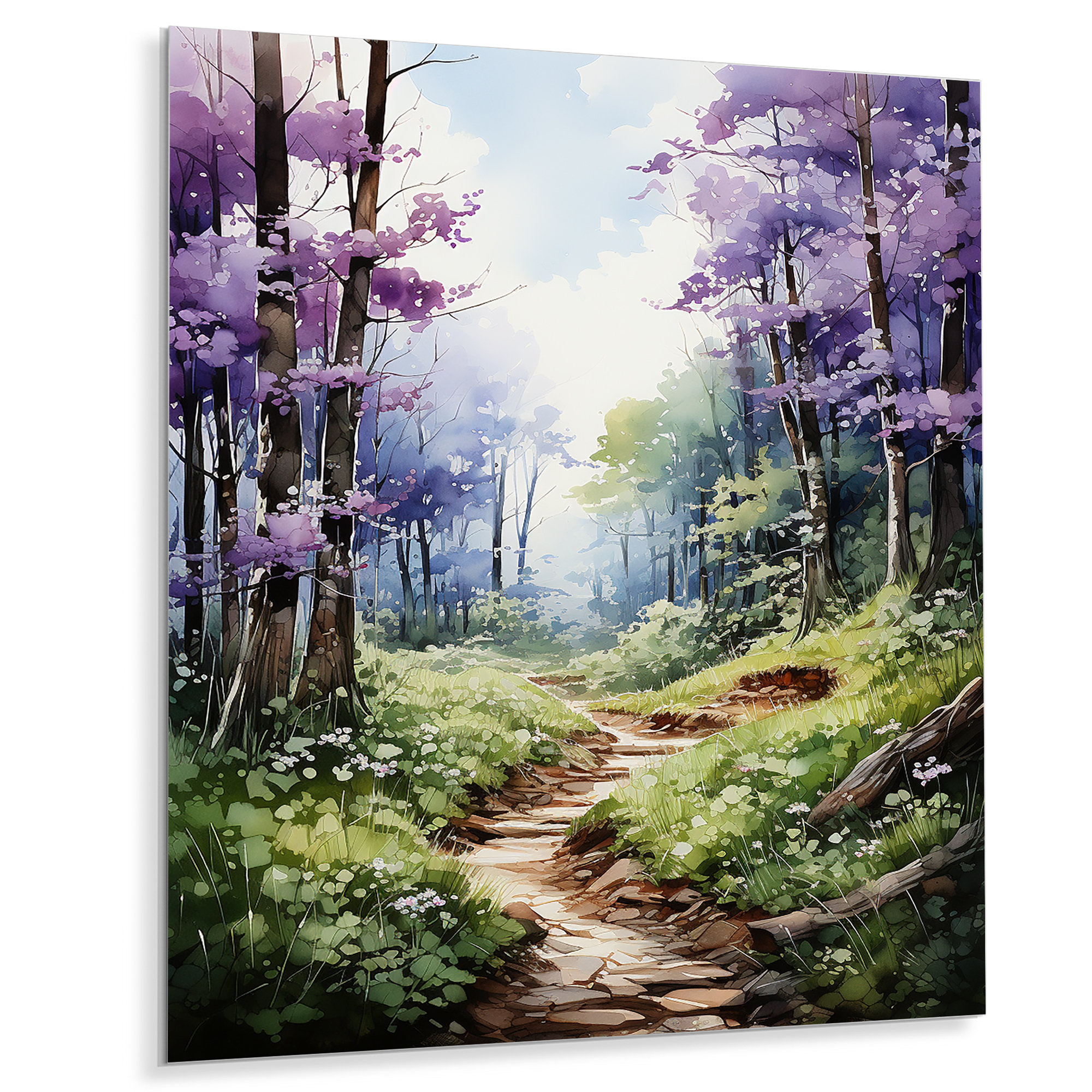 Millwood Pines Violets Whispering Forest II - Violets Metal Wall Art ...