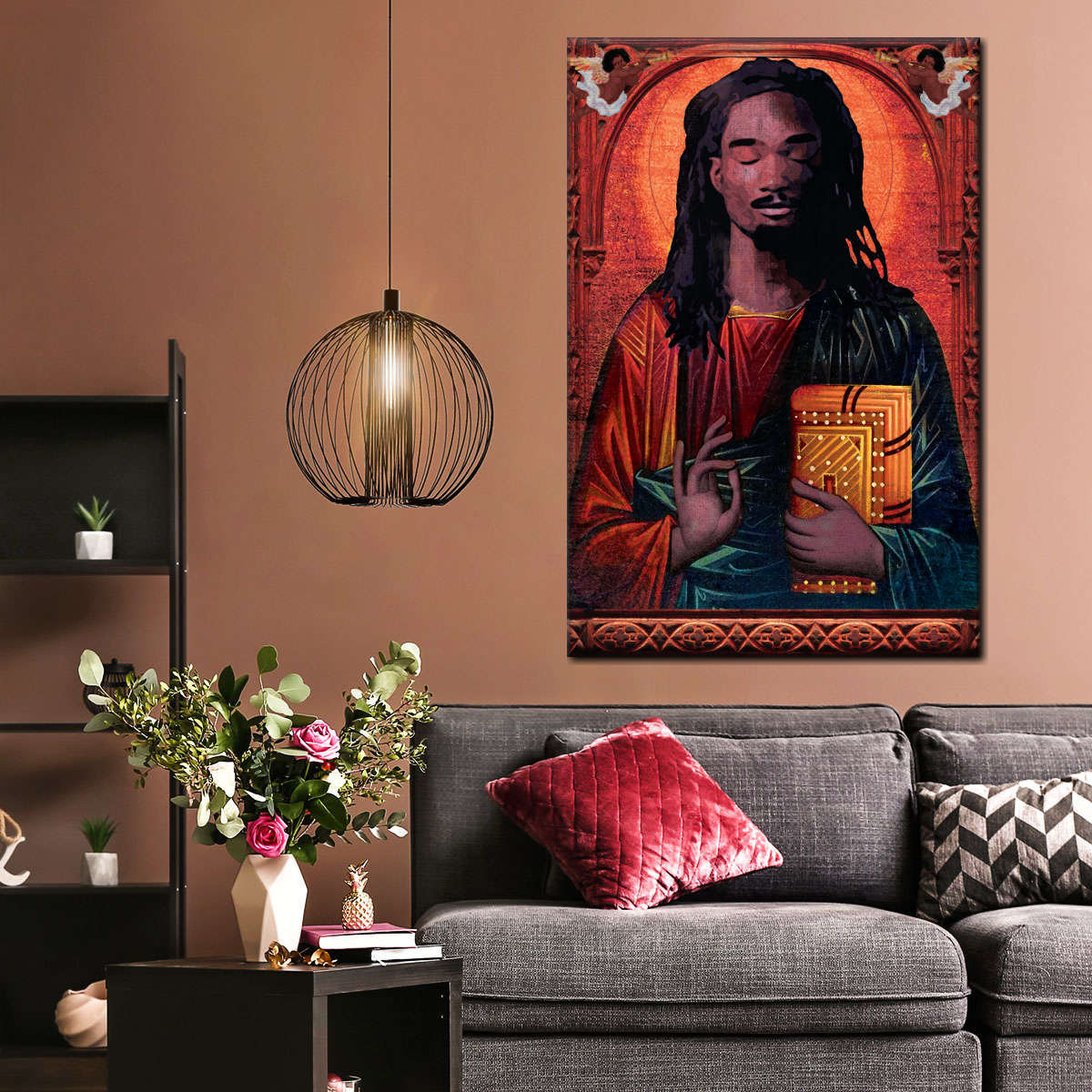 Winston Porter Black Jesus Christ On Canvas Print | Wayfair