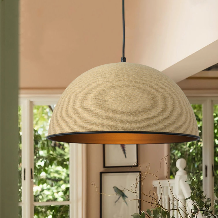 Ivy Bronx Markeice 1-Light Rustic Single Dome Kitchen Island Pendant ...