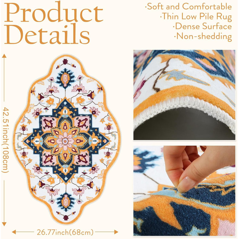 SORMIA Vintage Bathroom Rugs Soft Velvet | Wayfair