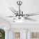 Orren Ellis Tavin 5 - Blade LED Stainless Steel Ceiling Fan with Remote ...