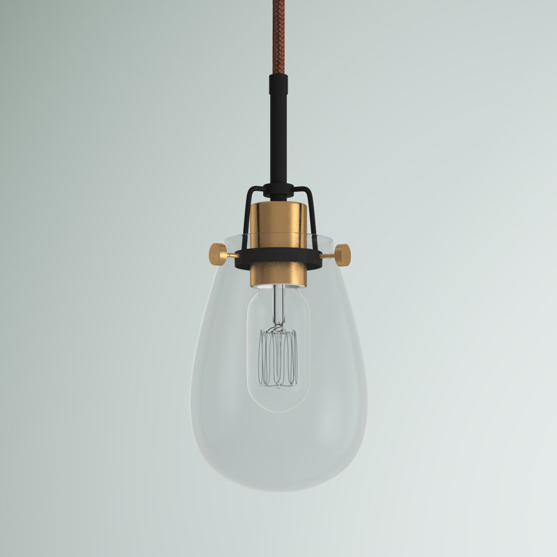 Beachcrest Home™ Barhorst 1 - Light Single Bulb Pendant & Reviews | Wayfair