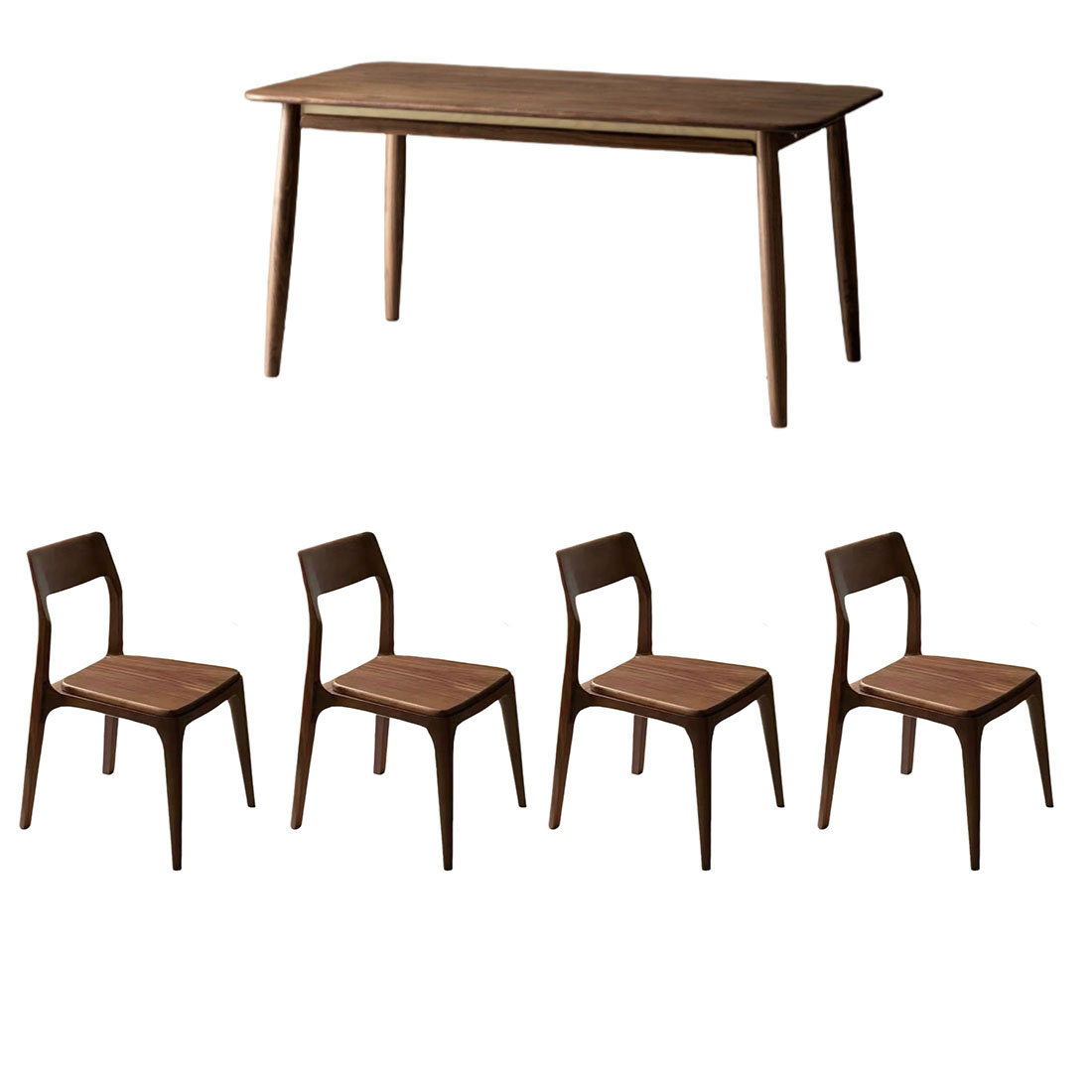 ACMISH Solid Ash Wood Dining Table Sets with Stability. | Wayfair