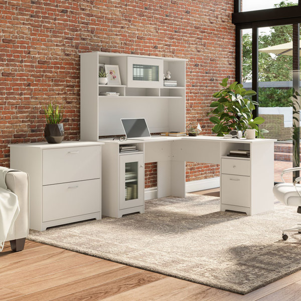 Latitude Run® Shelonda 4 Piece Computer Desk Office Set with Hutch ...