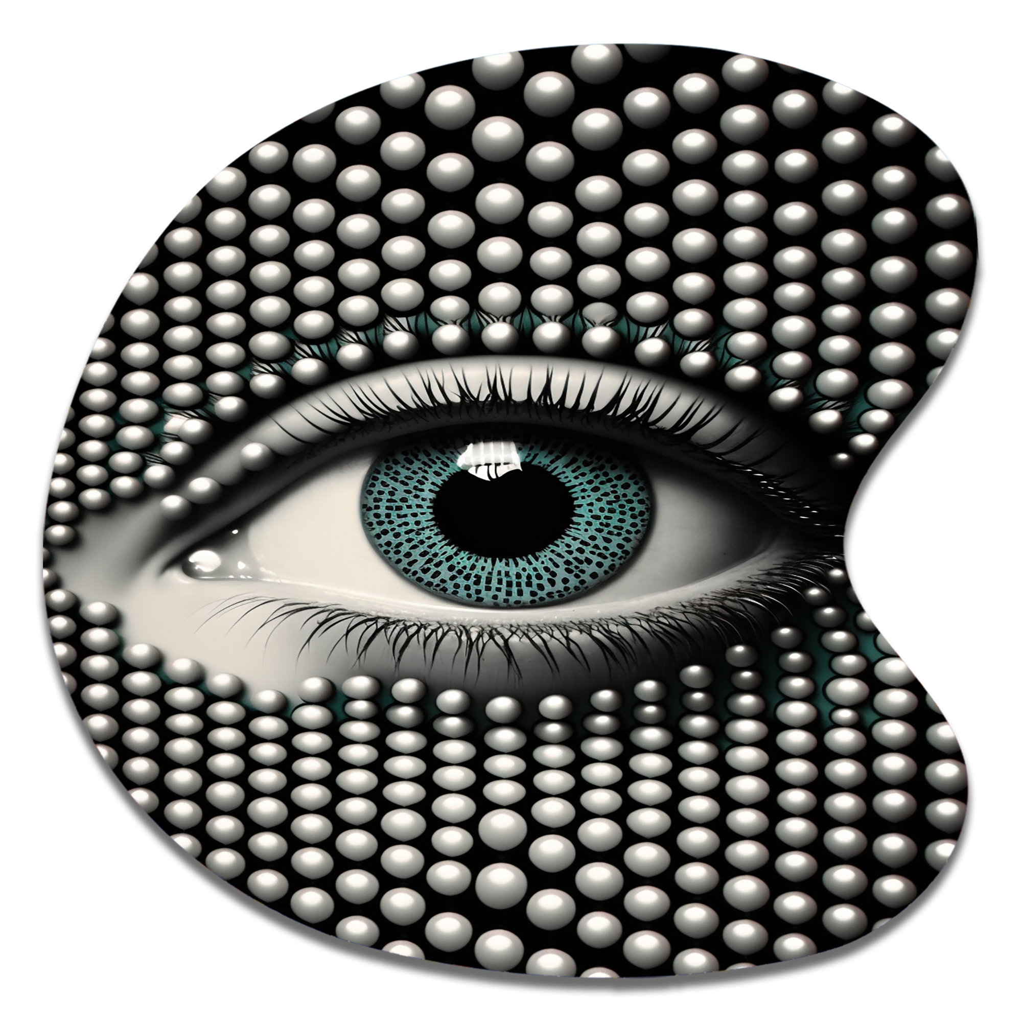Ivy Bronx Monochrome Eye II - Modern Geometric Drop Shape Assymterical ...