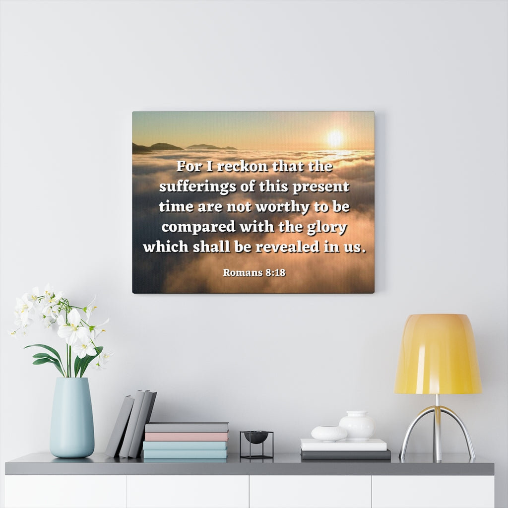 Trinx The Sufferings Romans 8:18 Christian Wall Art Bible Verse Print ...