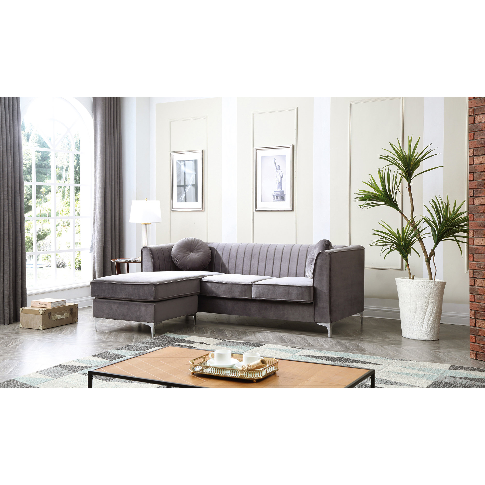 Ivy Bronx Glory Furniture Hezekiah Sofa Chaise - Wayfair Canada