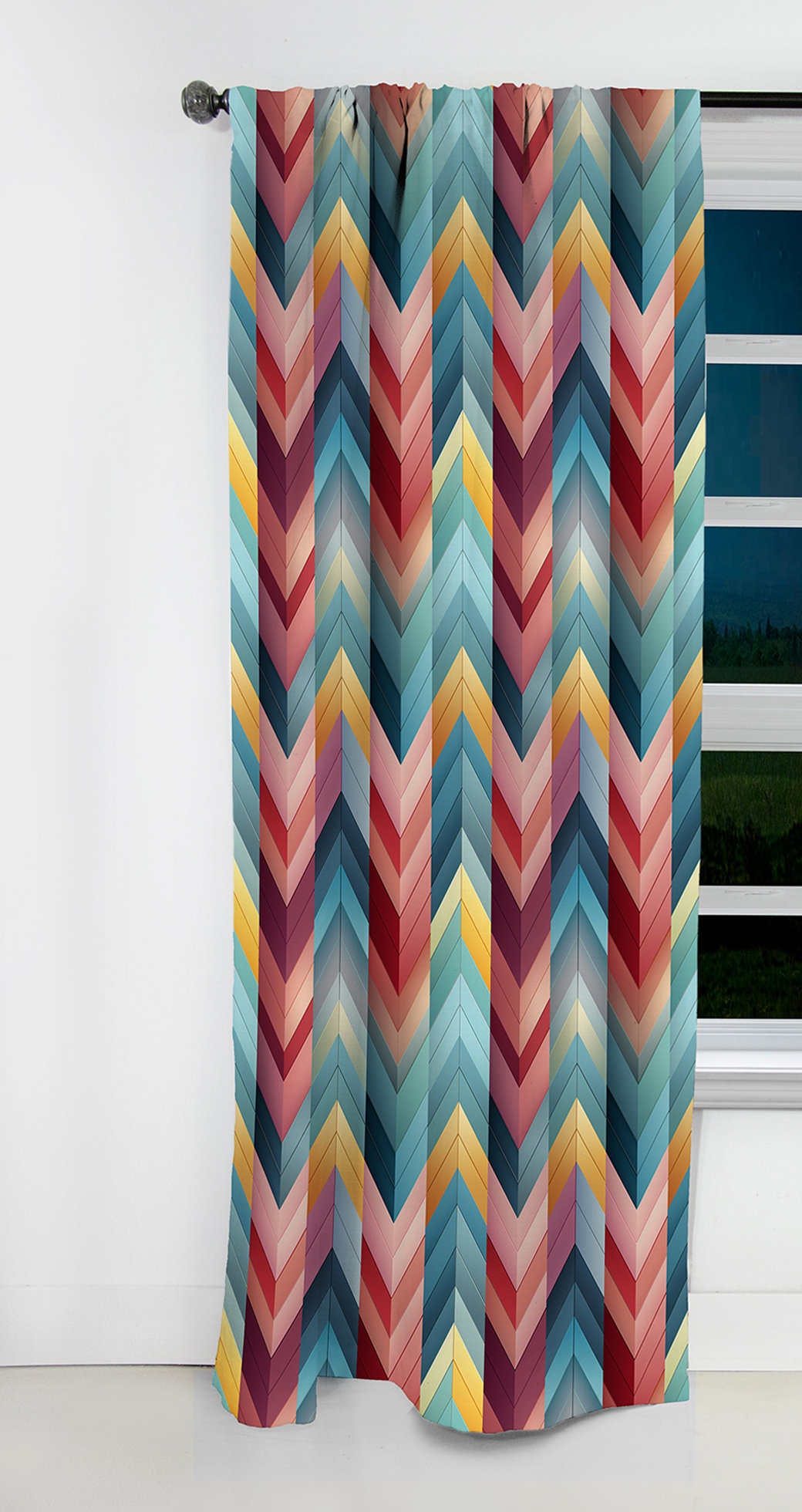 Design Art Architectural Splendor Chevron Pattern - Chevron Curtain ...