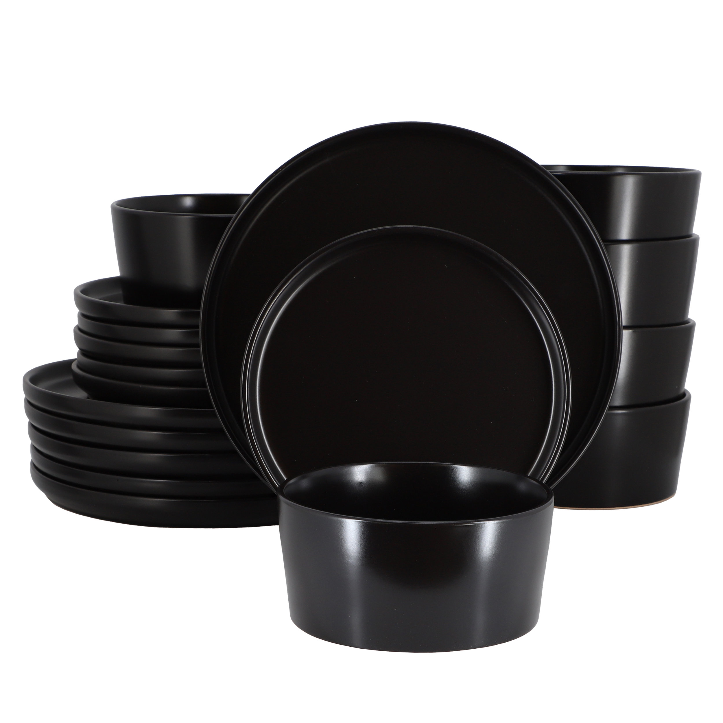 Latitude Run® Josh 18 Piece Stoneware Dinnerware Set in Matte - Wayfair ...