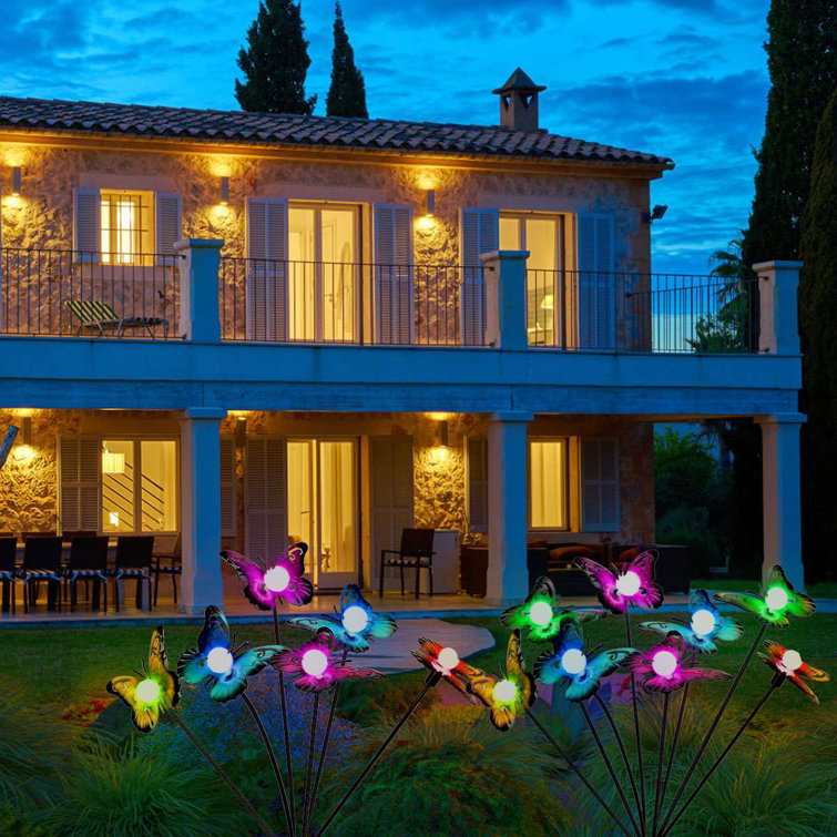 Deago Multicolor Low Voltage Solar Powered Integrated LED Pathway Light ...