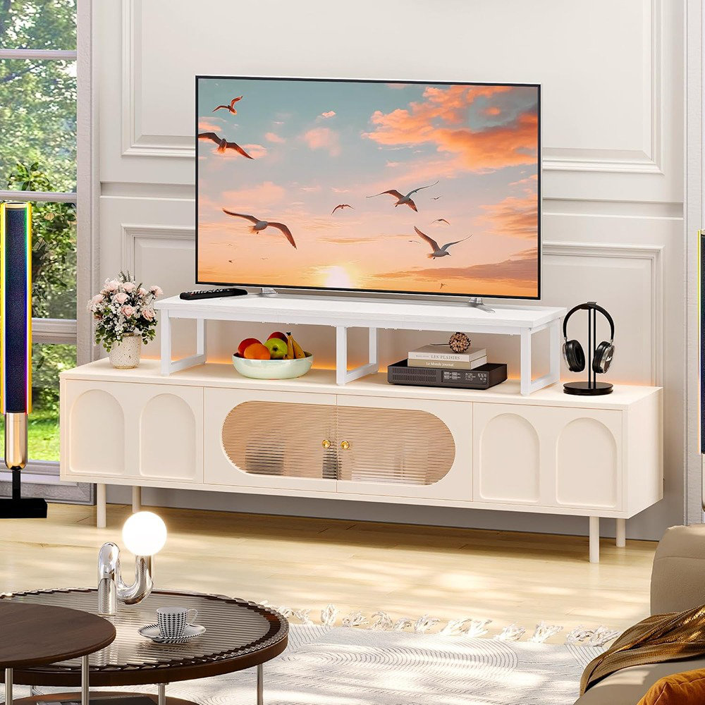 Ebern Designs 45" Large TV Riser For 32-60 Inch Tvs, Tabletop Stand ...