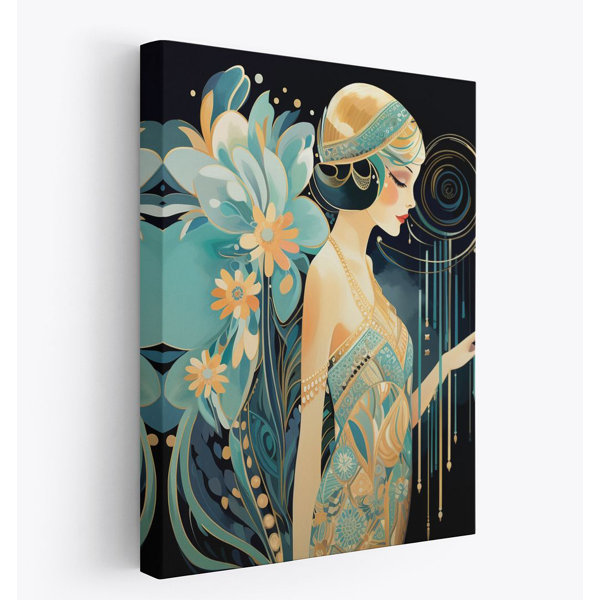 Rosdorf Park Art Deco Flapper 1920's Ladies - No Frame Print on Canvas ...