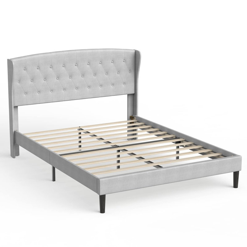 Winston Porter Kallam King Size Tufted Platform Bed & Reviews | Wayfair