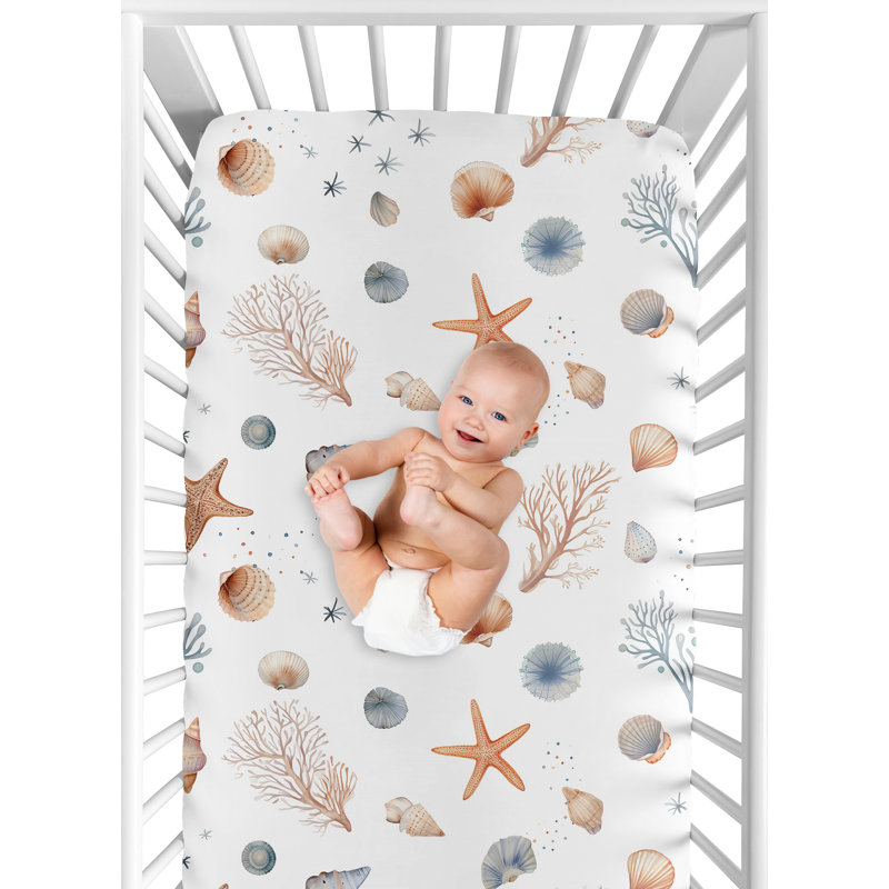 Sweet Jojo Designs Seashells Fitted Crib Sheet by Sweet Jojo Designs ...