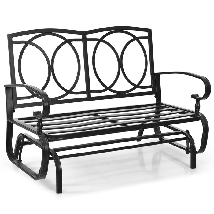 Lark Manor Adalet Metal Outdoor Glider & Reviews | Wayfair