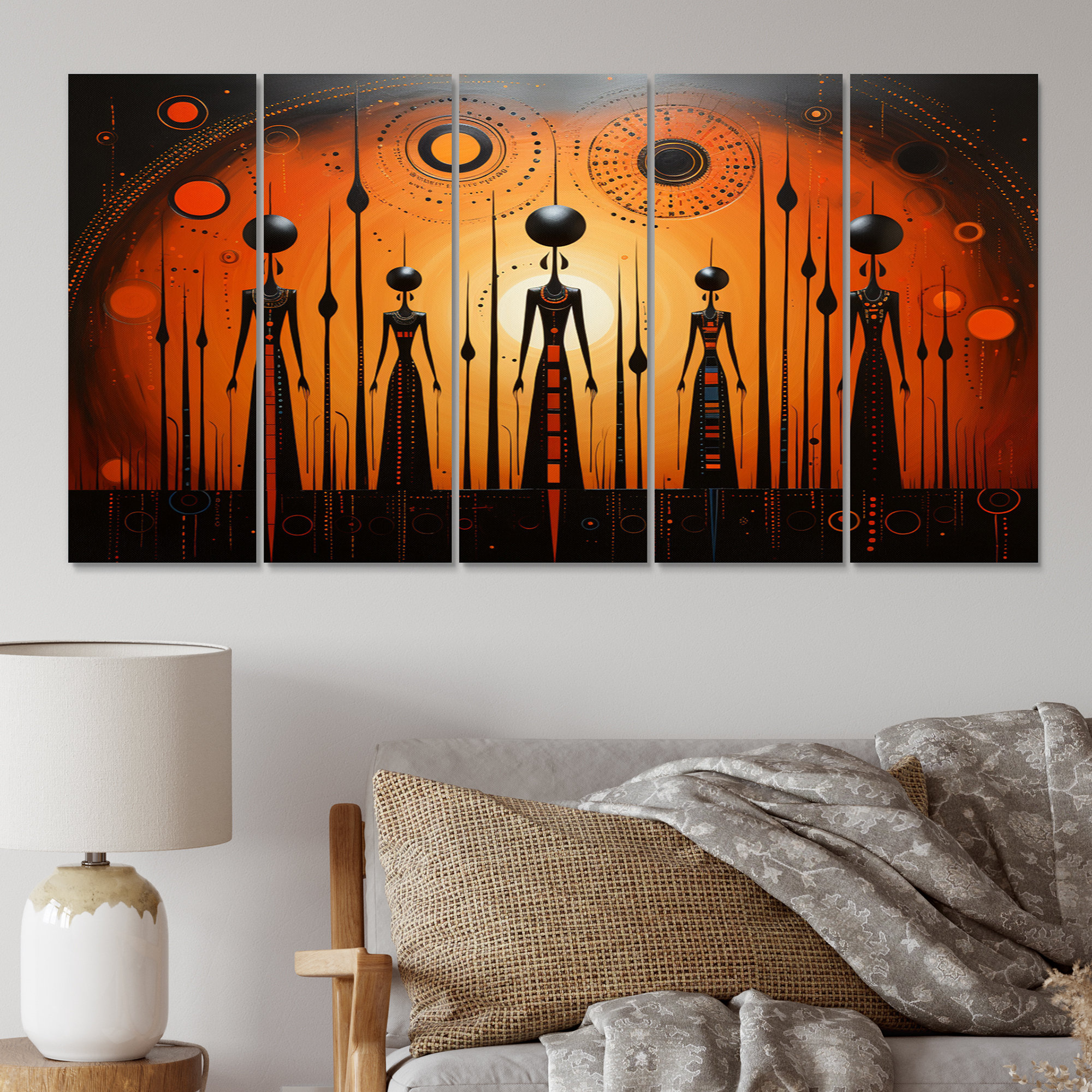 Design Art African Tribal Rhythms V - African Tribal Metal Wall Art ...