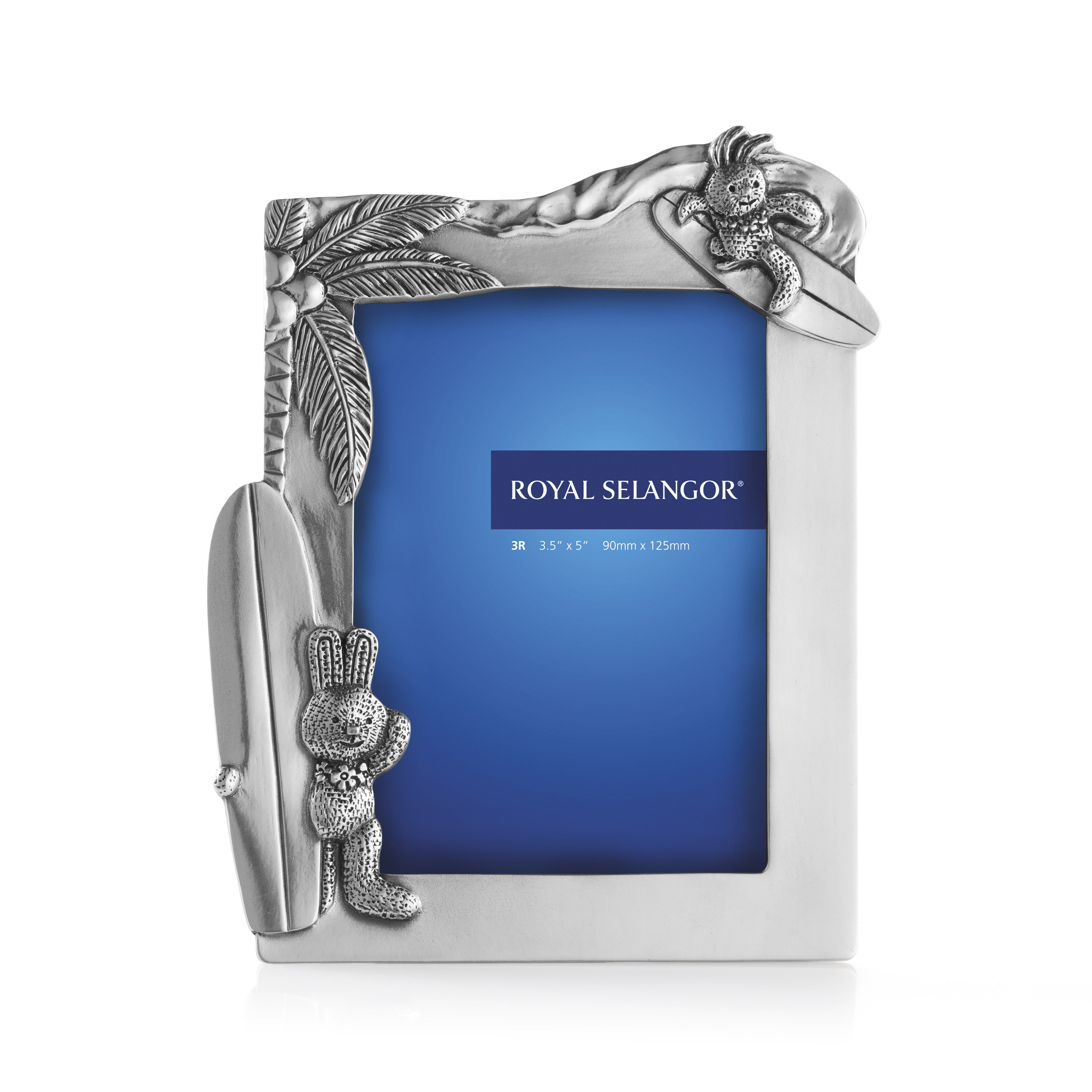 Royal Selangor Bunnies Day Out Surf's Up Photo Frame 3.5" x 5" | Wayfair