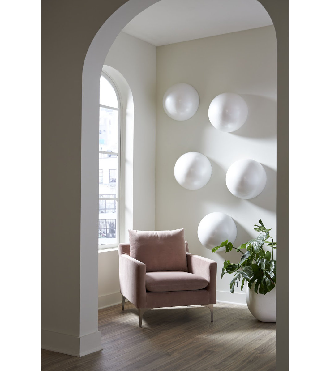Phillips Collection Sphere-In-Half Pearl White Wall Décor | Perigold