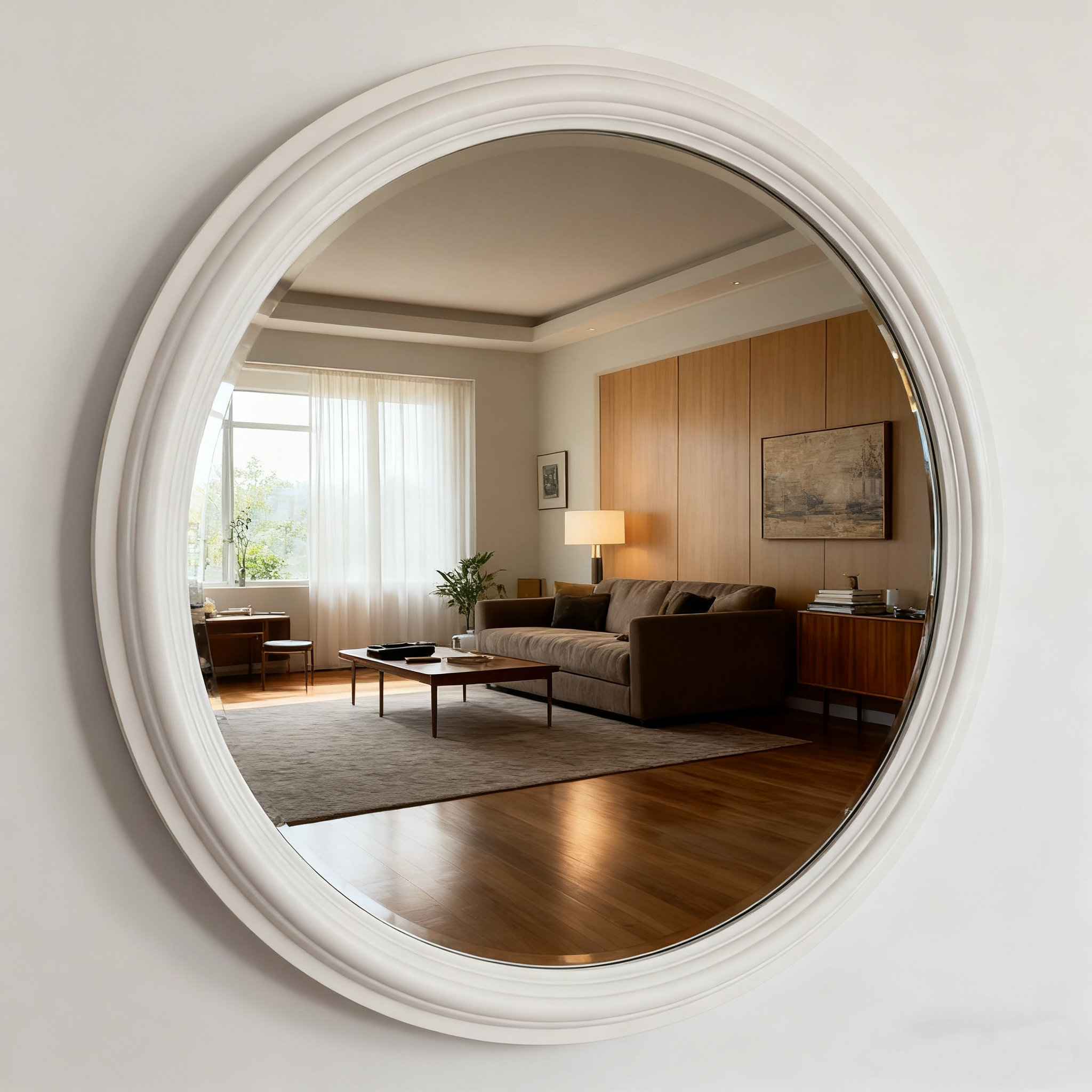 Marlow Home Co. White Round Wall Mirror | Wayfair.co.uk