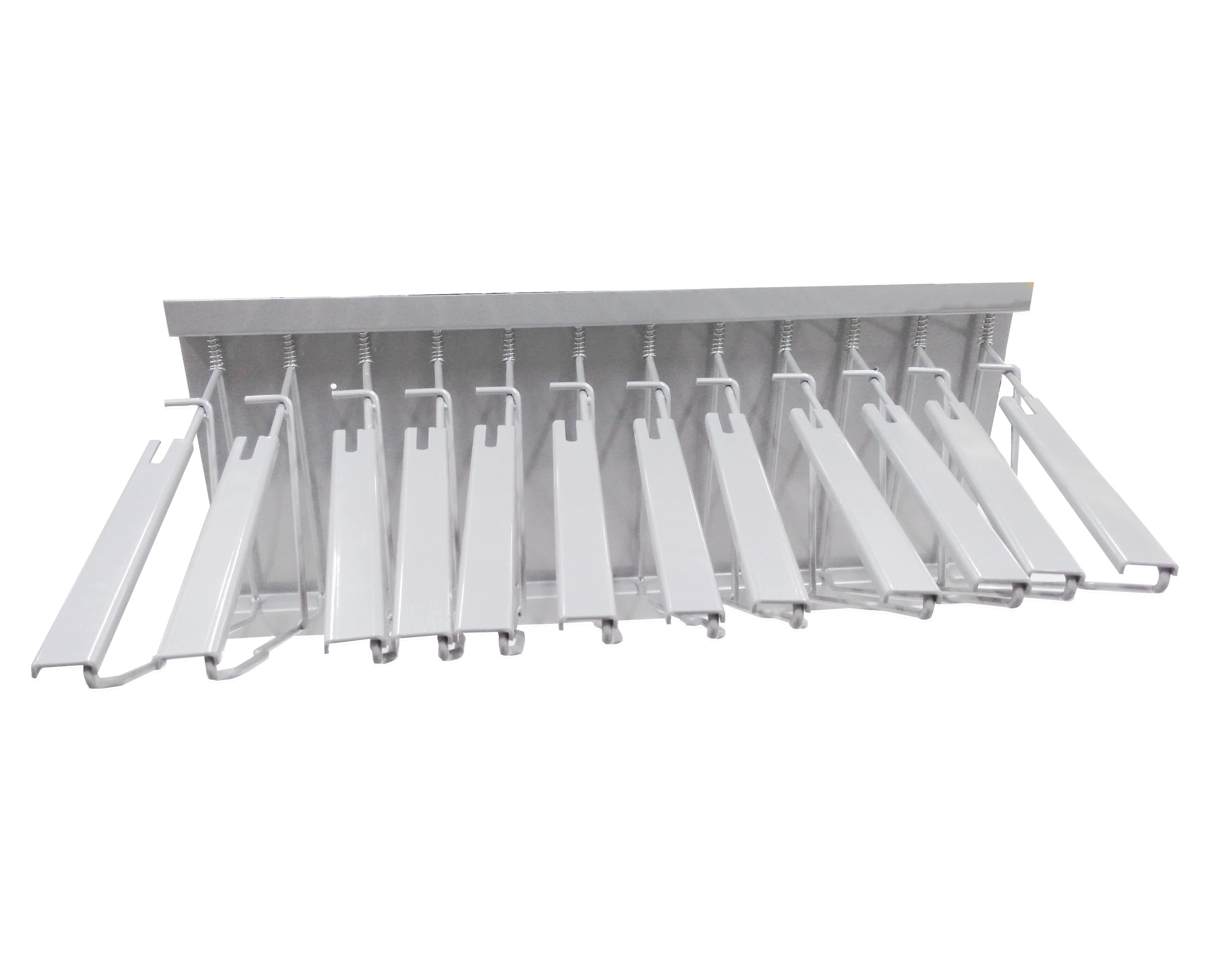 Arlmont & Co. Silver Pivot Wall Rack with Hangers for Blueprints, Plans ...